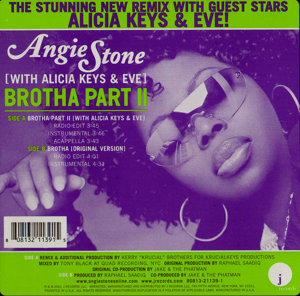Brotha Part II - Angie Stone; Alicia Keys; Eve | Vinyl Record ...